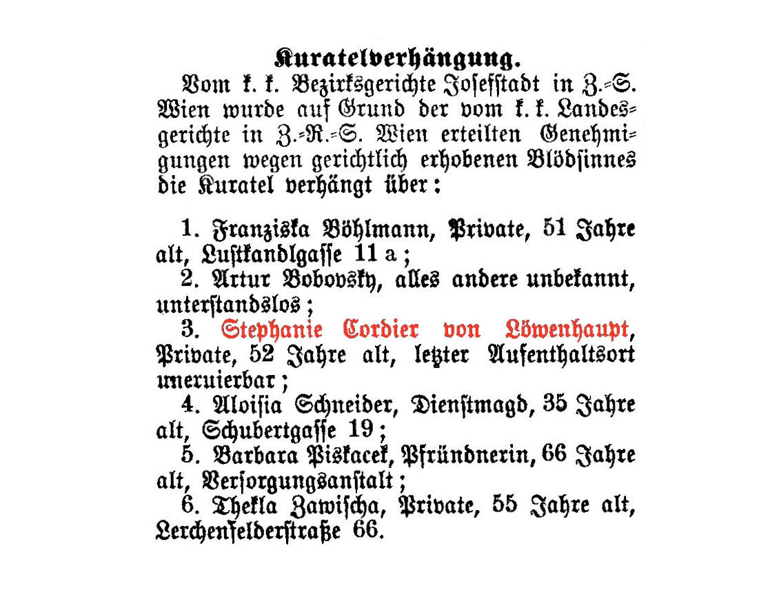 Wien - Ludwig von Cordier von Löwenhaupt