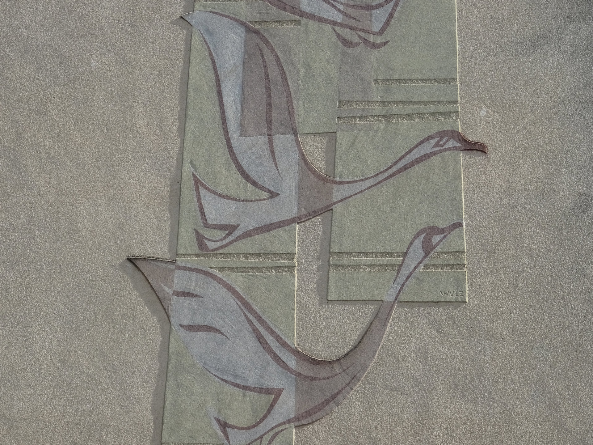 Wien - Sgraffito 'Wildgänse' bzw. 'Vogelgruppe' von Hans Wulz